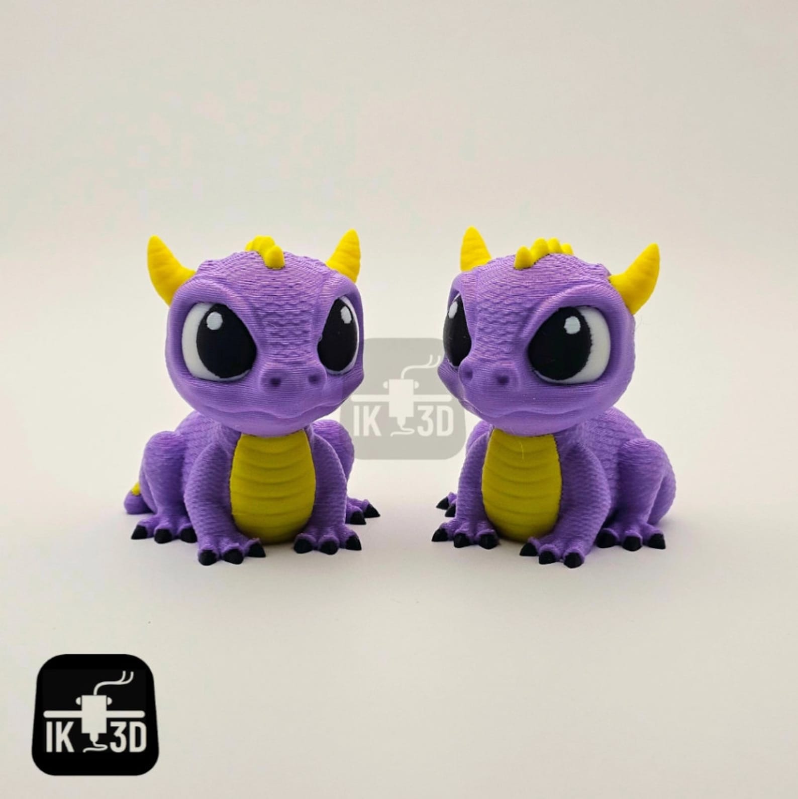 Baby Dragon Figurine STL File for 3D Printing, Cute Dragon Sculpture ...