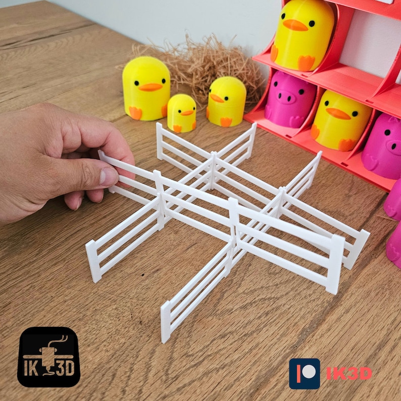 Tic Tac Toe STL 3D Printing Files, Stacking Tic-tac-toe Farm Animals ...