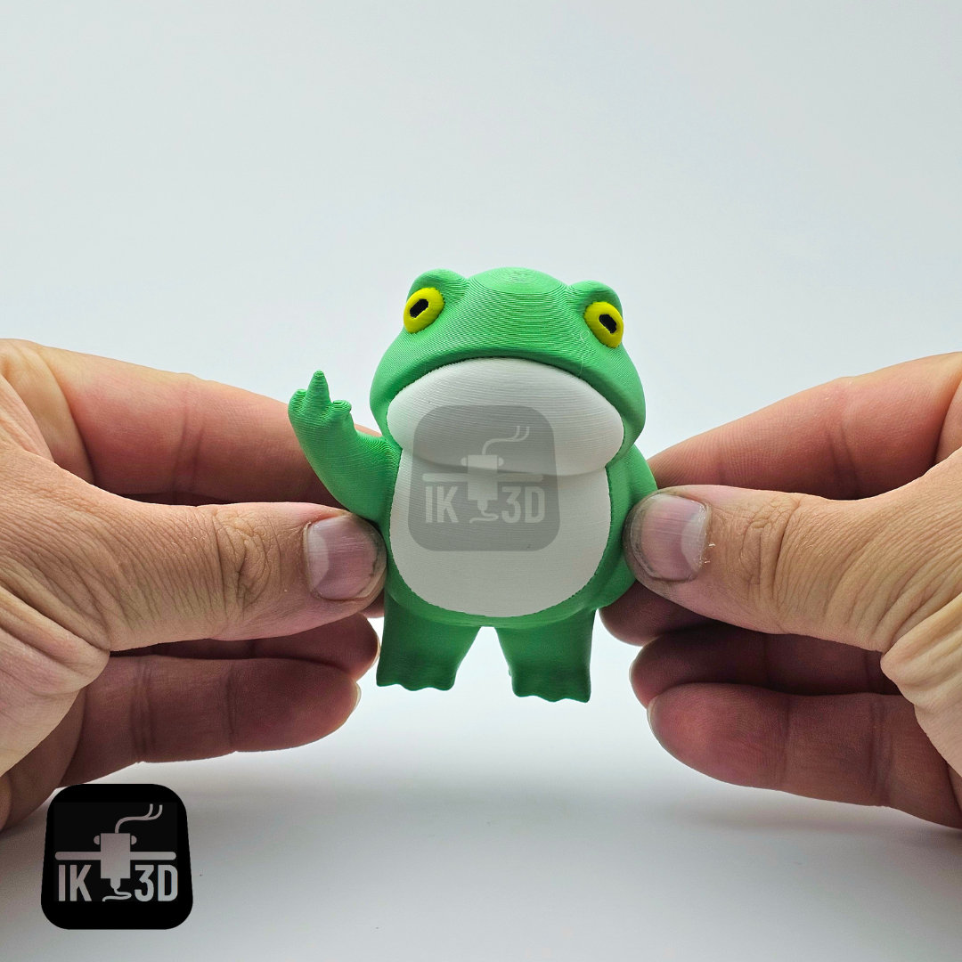 Middle Finger Frog STL 3D Printing Files, Cute Frog Gift Ideas, Cute ...