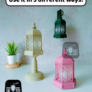 STL 3D Printing Files Lamp, Lantern Ornament LED Candle 3D Model, Wall ...