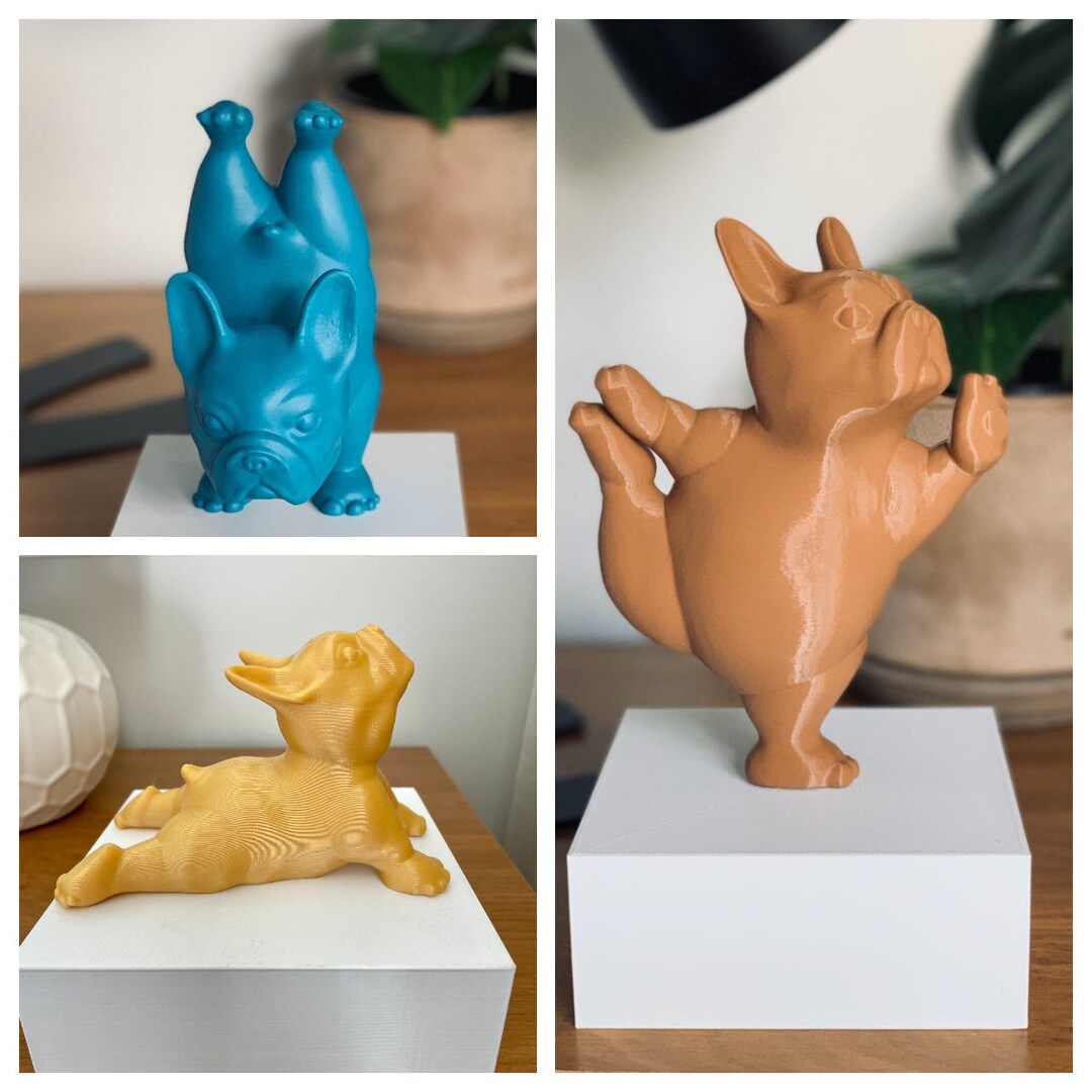 French Bulldog Yoga Pose Stl File 3D Printing, Cute French Bulldog ...