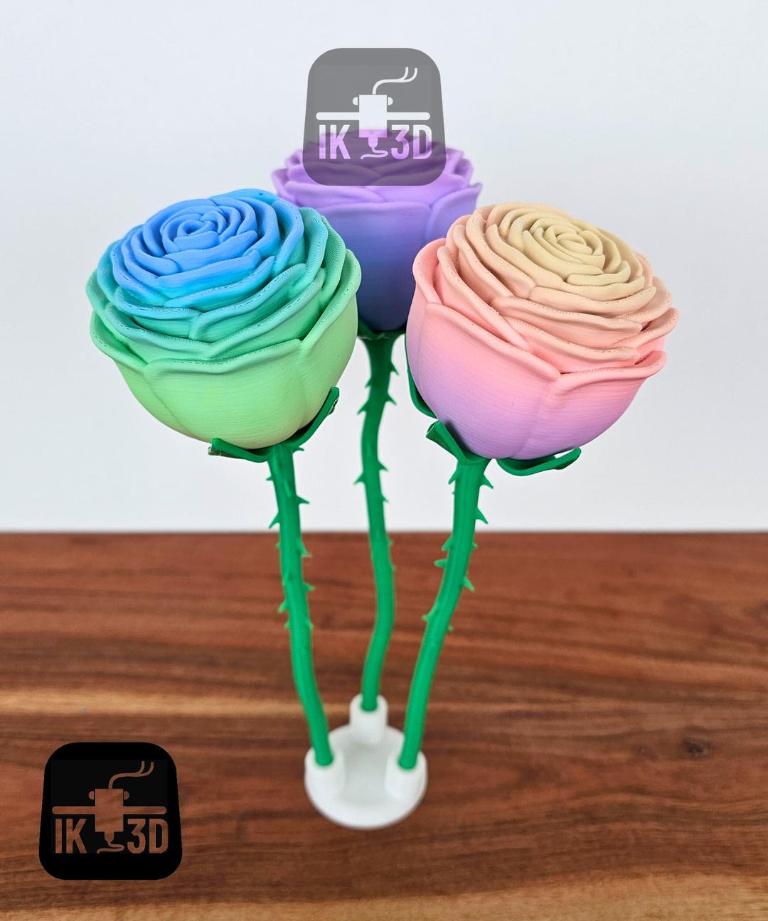 Rose STL 3D Print File, Romantic Flower STL, Valentine’s Day Gift ...