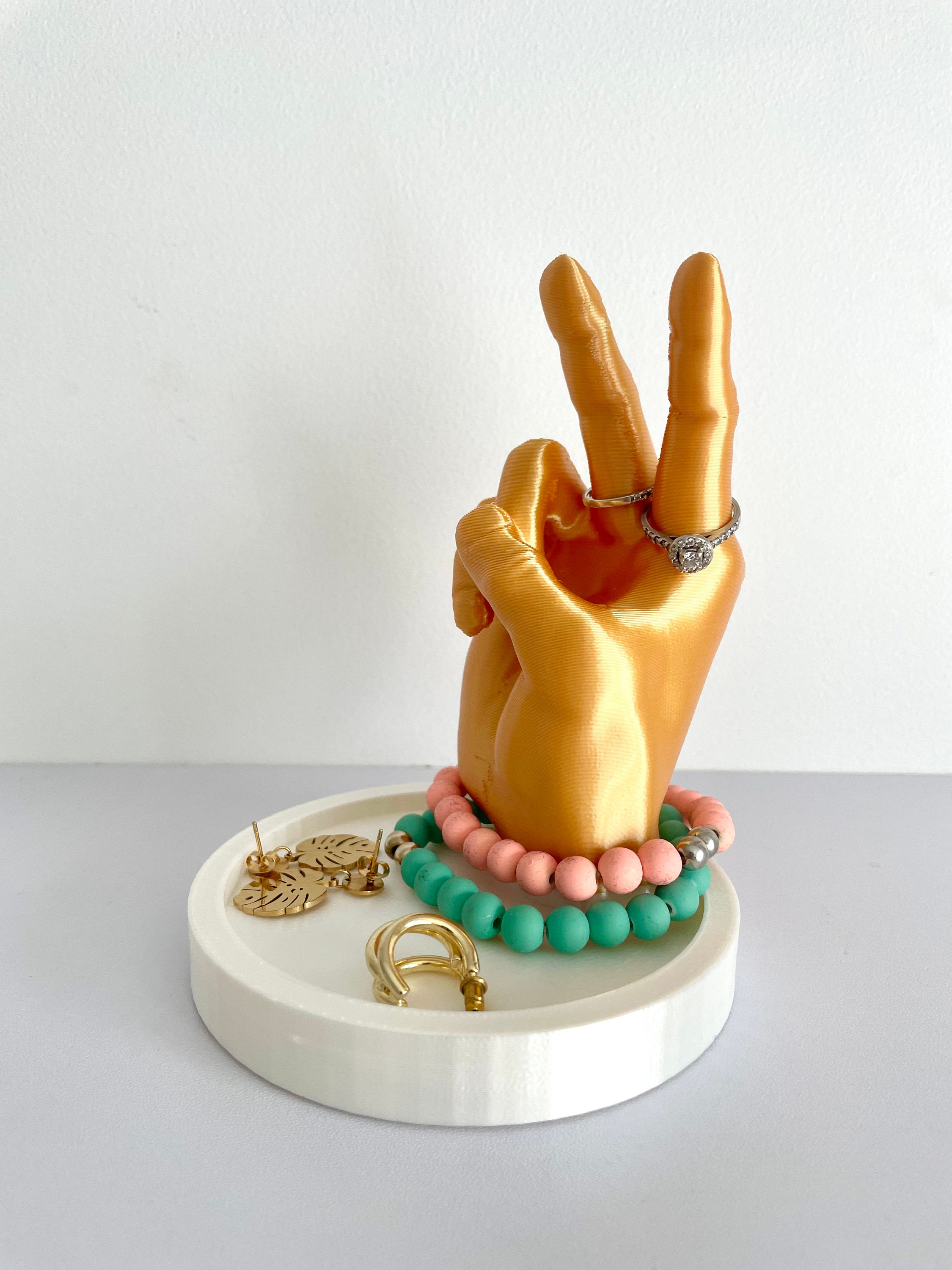 Quirky Peace Gesture Hand Sculpture for Jewelry Jewelry - Etsy