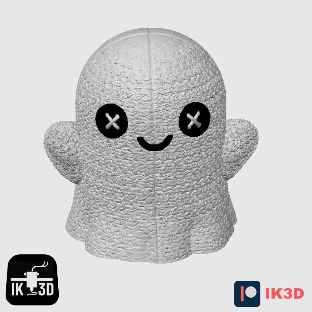 3D Printed Crochet Ghost STL: Halloween Decoration, Tealight Candle ...