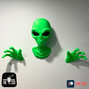 Wall Mounted Alien Headset Holder STL 3D Printing Files, Alien ...