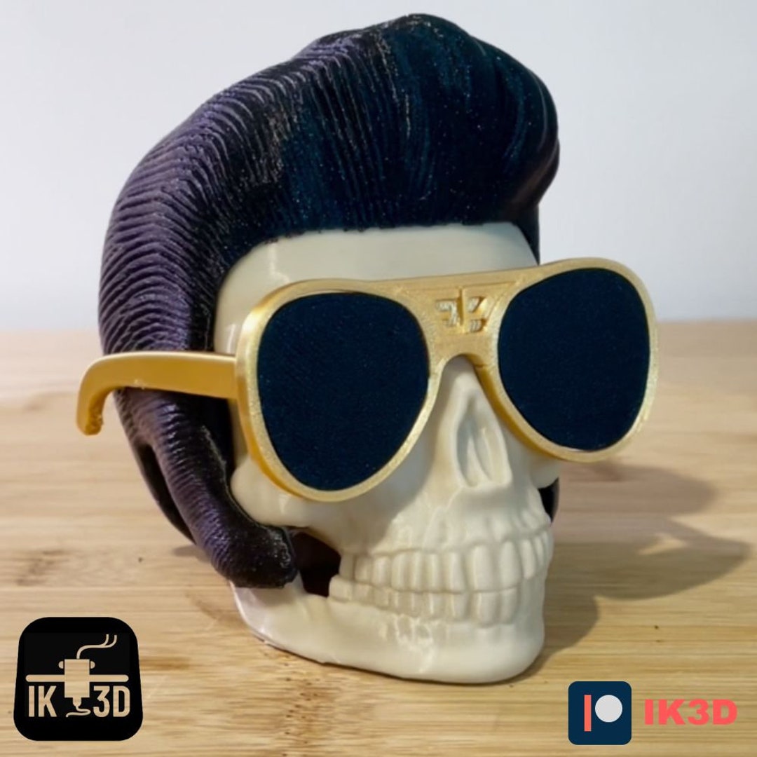 Elvis Presley Skull: 3D Printing File, Fan Art Decor (STL) - Etsy