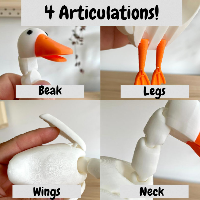 Flexi Print in Place Duck 3D Printing Files Stl - Etsy