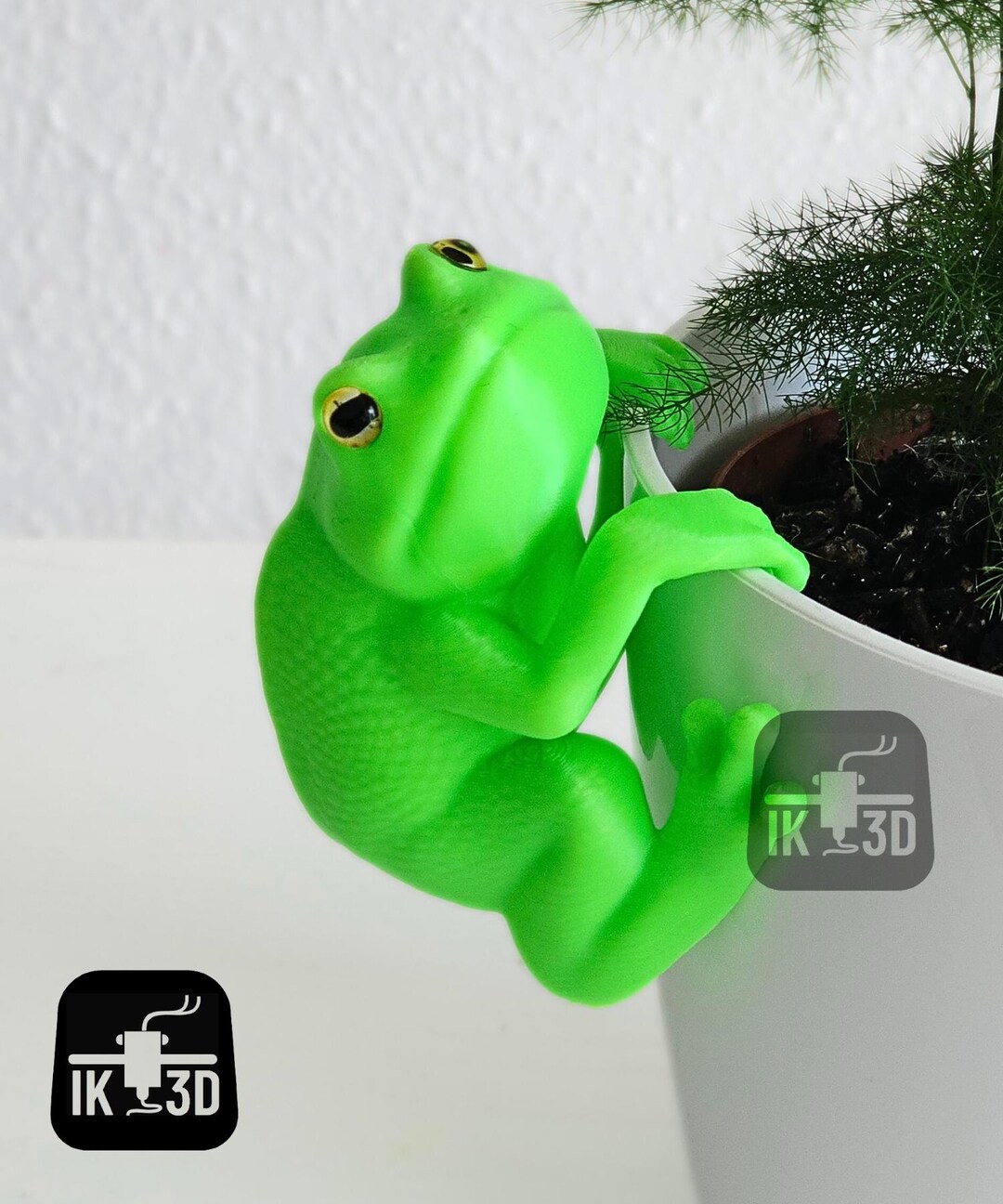 Frog Flower Pot Hugger STL, 3D Printing Frog Planter Hugger, Hanging ...