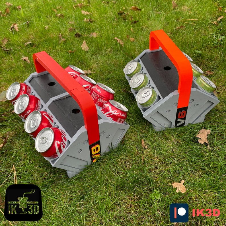 V8 Can Cooler Stl 3D Printing Files, Engine Can Cooler Digital Files ...