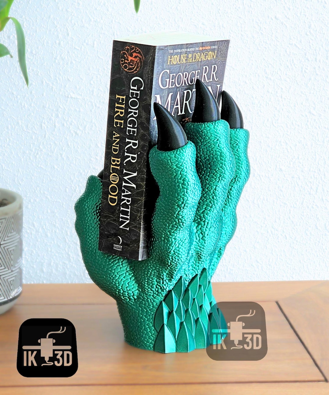 Dragon Hand Book Holder 3D Printing Files, Dragon Decor STL, Dragon ...
