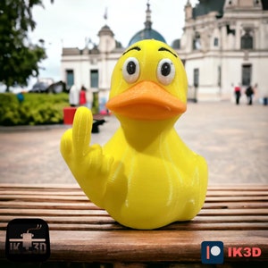 Rubber Duck Middle Finger STL 3D Printing Files, Dashboard Duck, SUV ...