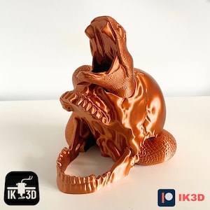 Dice Tower STL 3D Printing Files, Skull With Snake Dice Tower 3D Model ...
