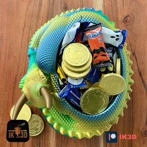Dragon Candy Bowl STL 3D Printing Files, Dragon Decor, Candy Bowl ...