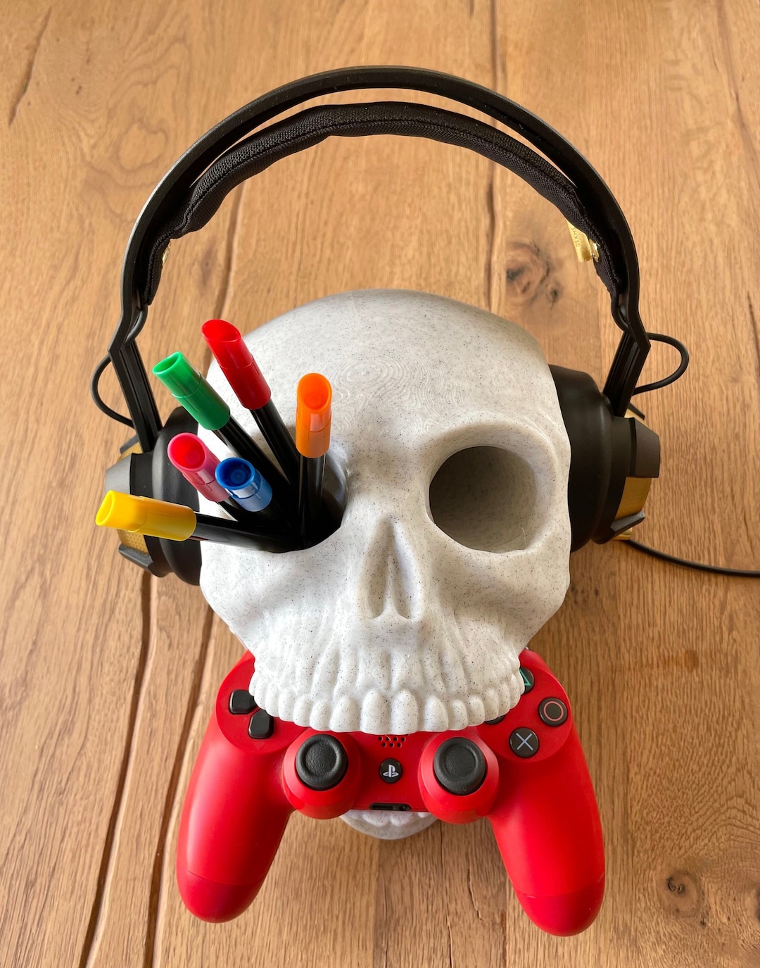 Skull Headphone Holder 3D Printing File, Skull Stl, Controller Holder ...