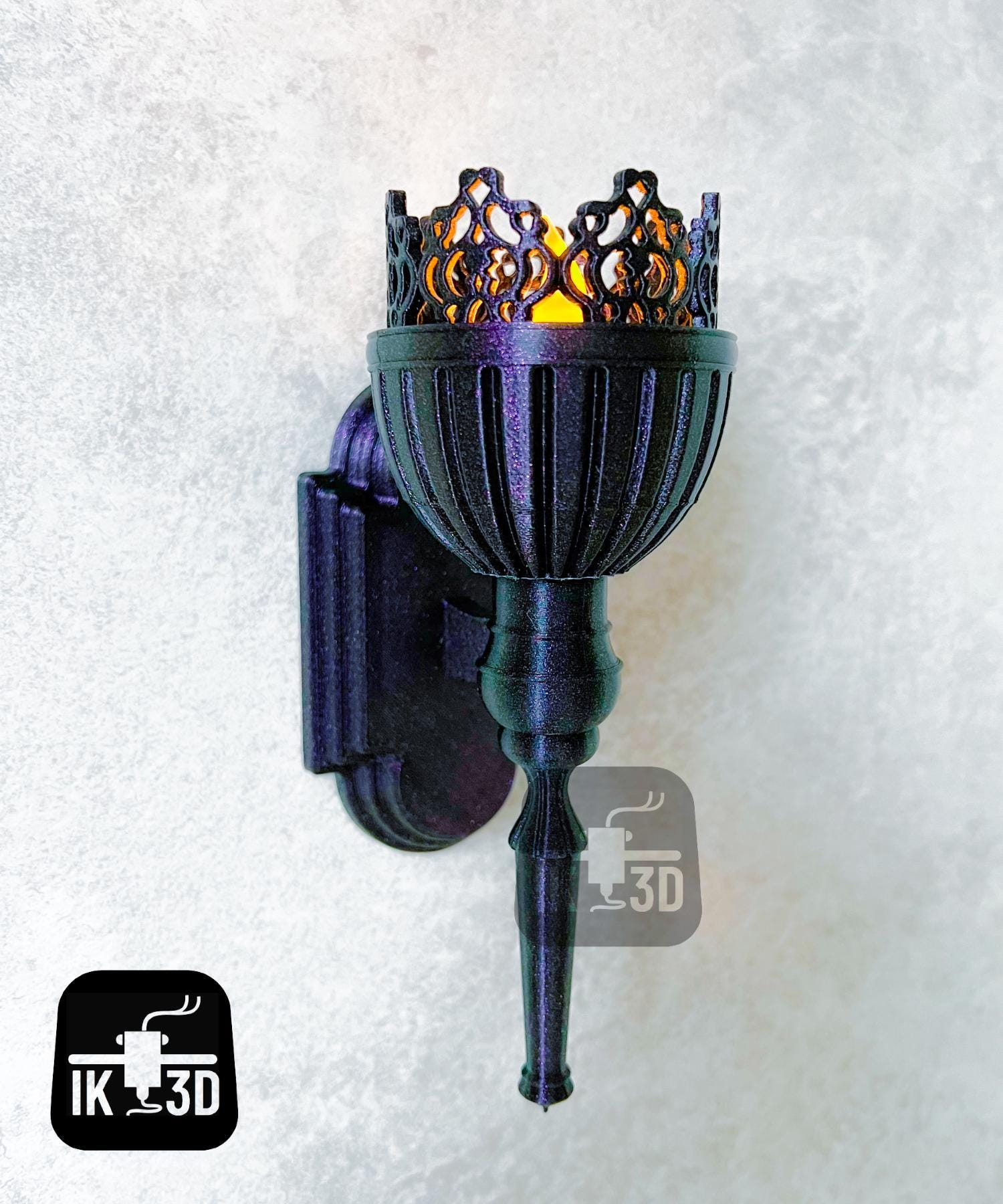 Gothic Lamp Set for 3D Printing, 3D Printable Home Decor STL, LED ...