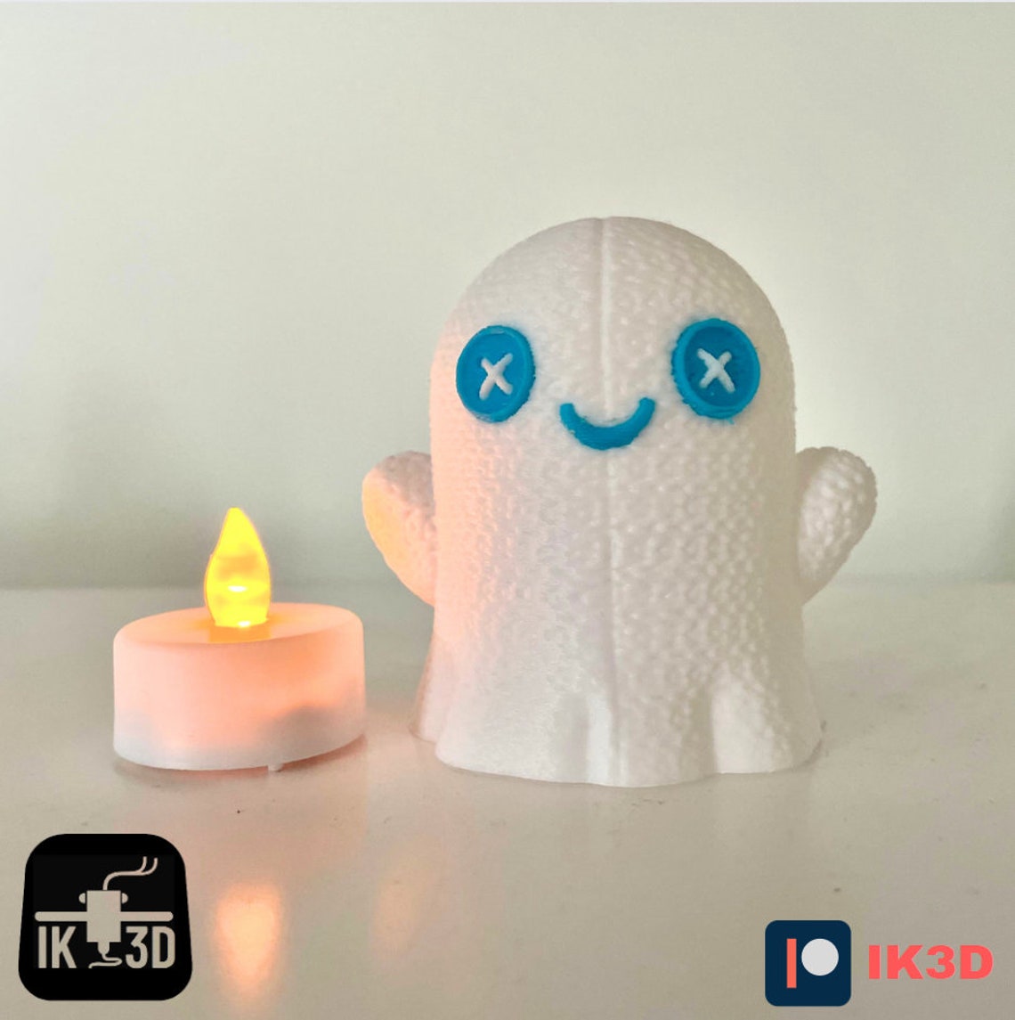 3D Printed Crochet Ghost STL: Halloween Decoration, Tealight Candle ...