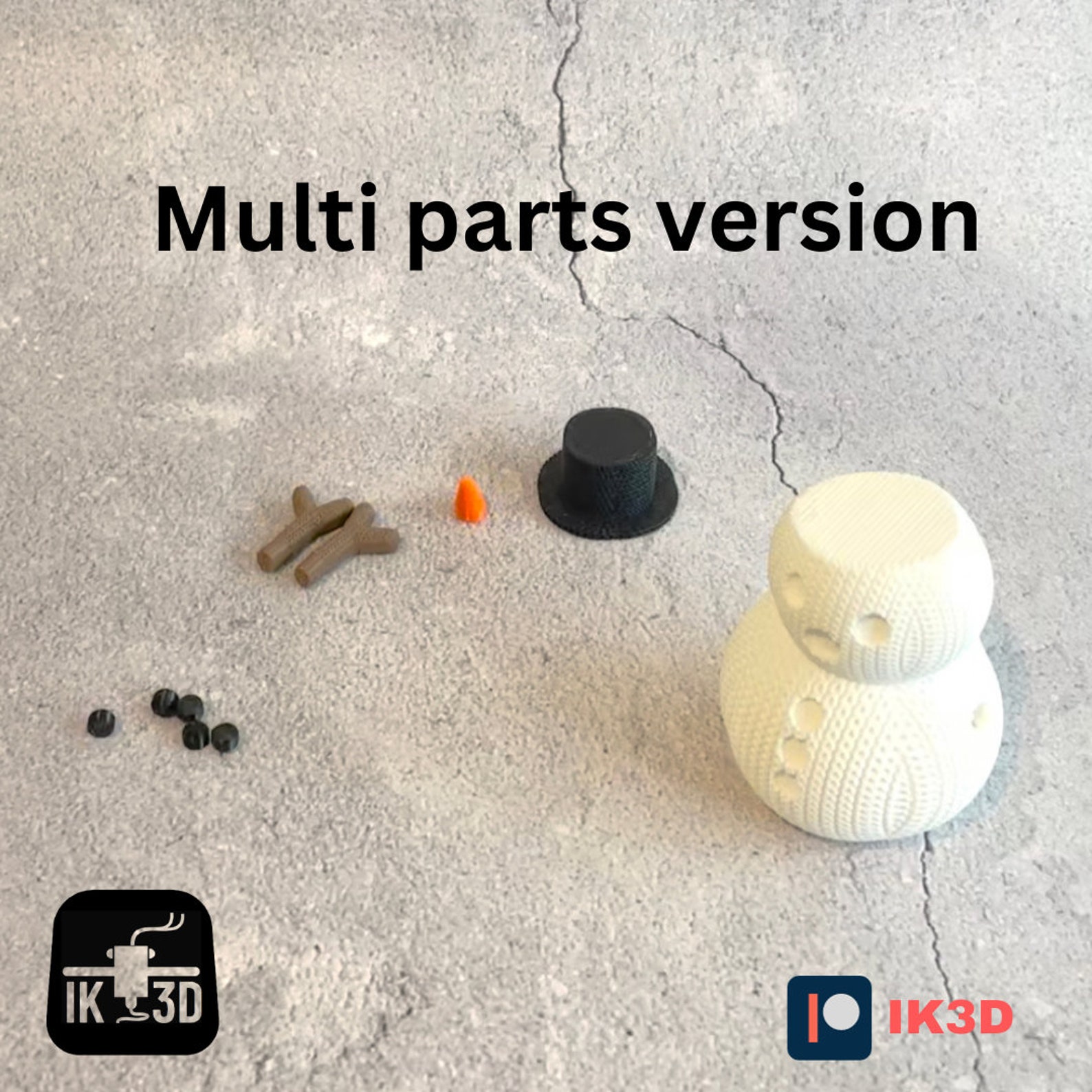 3D Printing STL Files Christmas, Knitted Snowman Ornament Tree, Winter ...