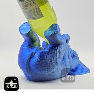STL Elephant Wine Bottle Holder 3D Printing Files, Cute Elephant Bottle ...