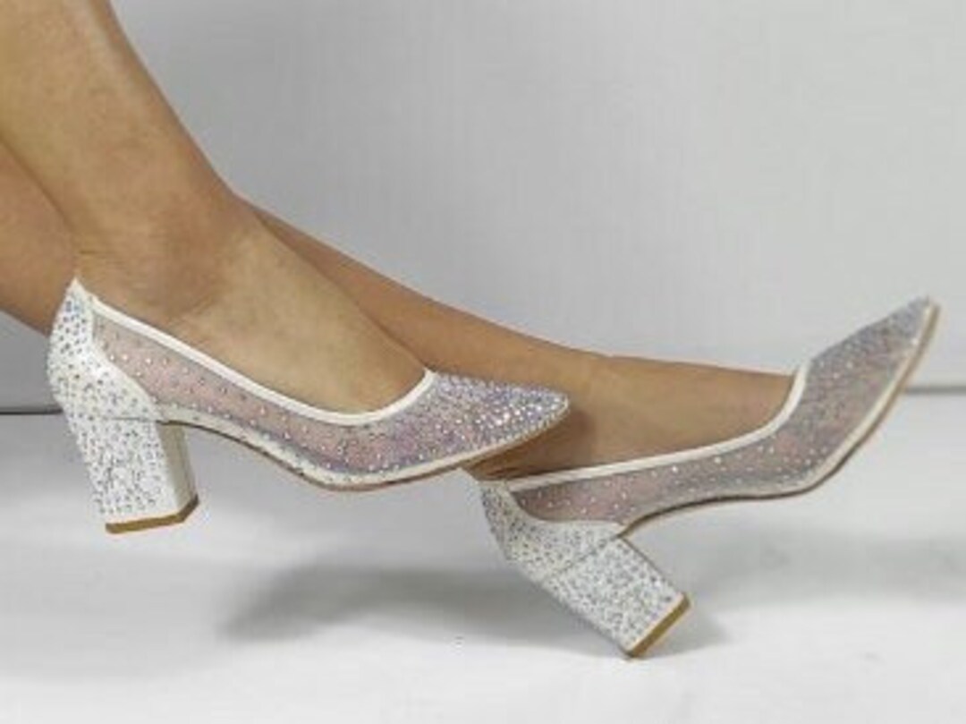 Wedding Stone Detailed Bridal Shoes, White White Shoes, Pearl Women's ...