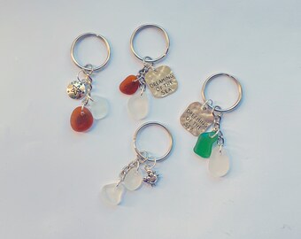 Sea Glass Keyring - Etsy