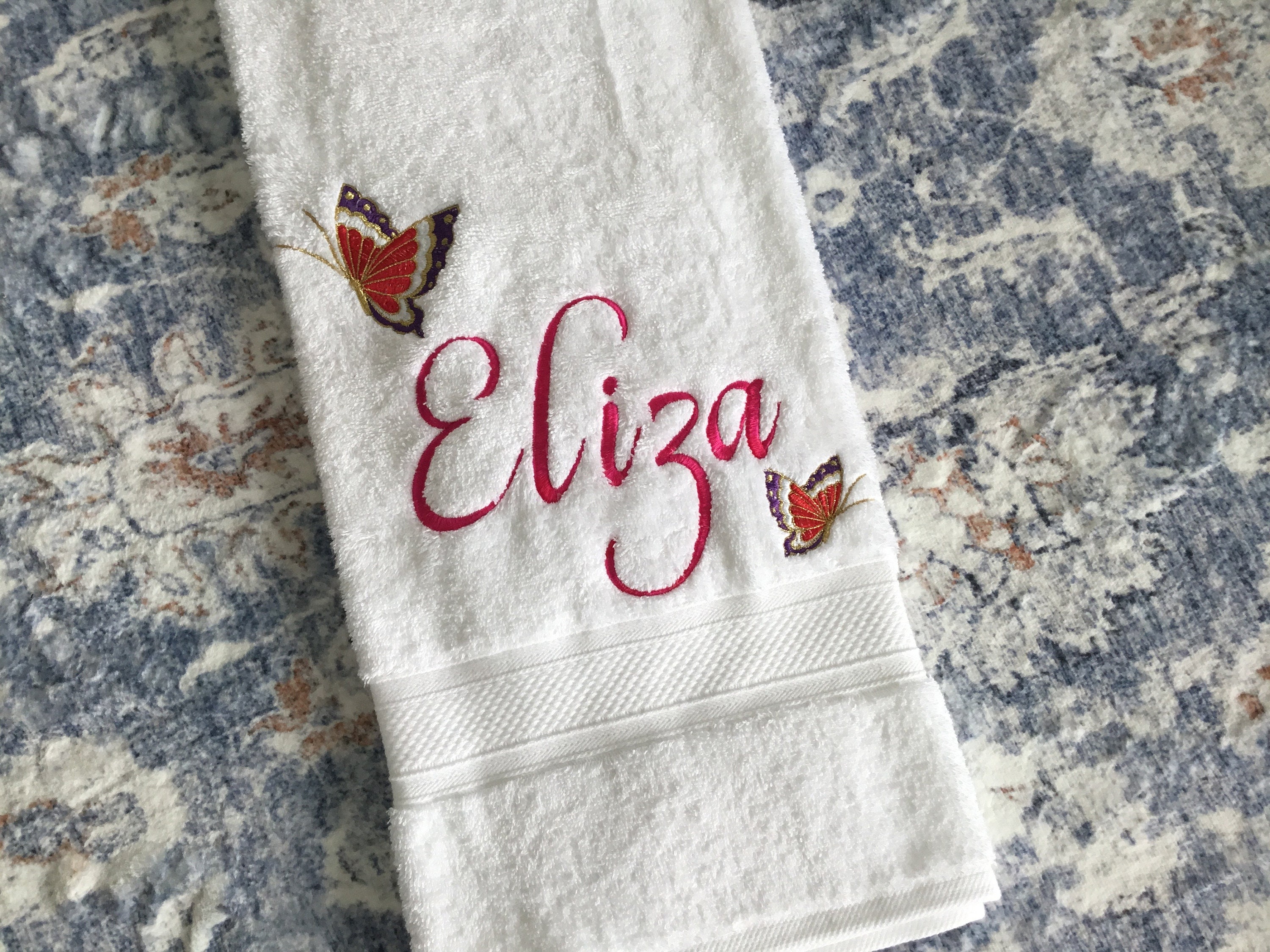Personalised Bath Towel/ Embroidered Bath Towel/ Bath Towel - Etsy