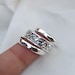 Handmade Sterling Silver Stacking Ring Set: Floral Design - Etsy