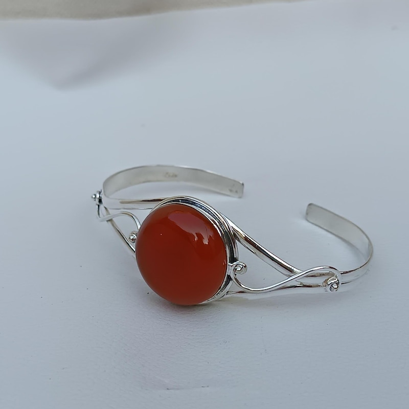 Carnelian Bangle - Etsy