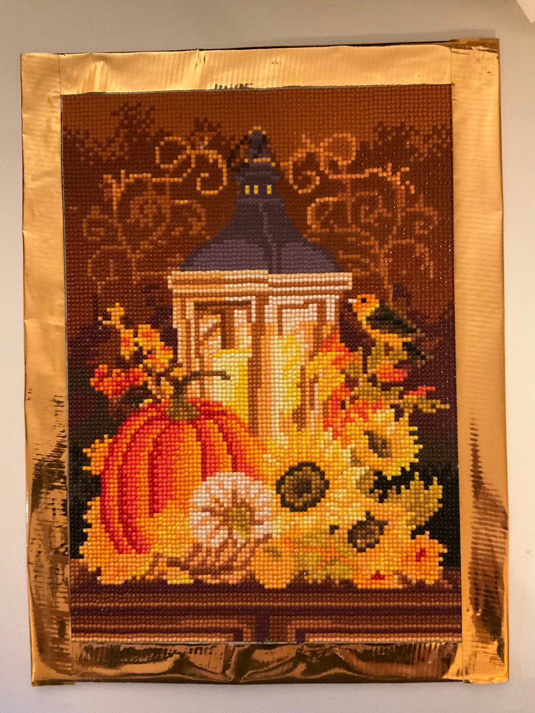 Completed Cozy Fall Diamond Art Canvas - Etsy