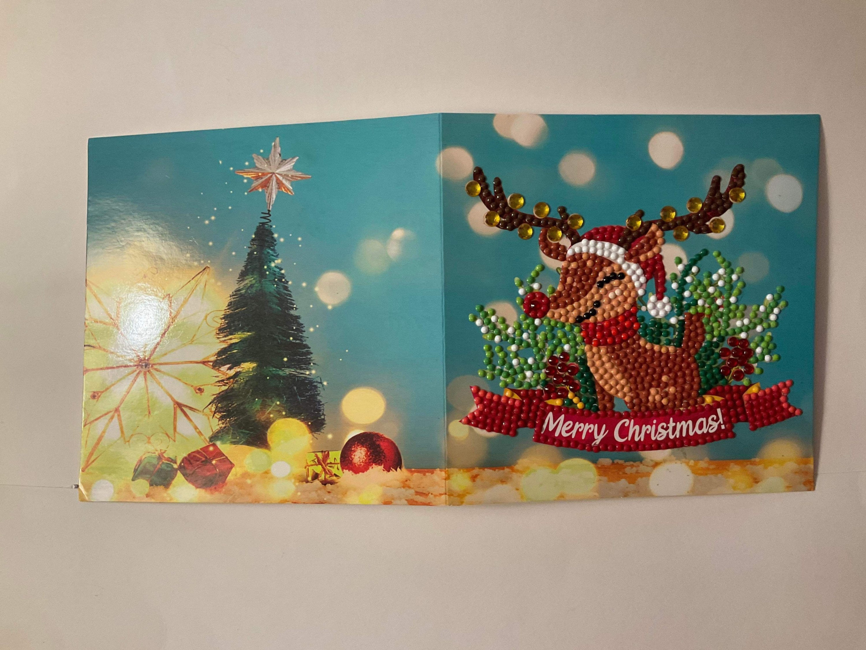 Gingerbread and Reindeer Diamond Art Christmas Card Bundle Completed - Etsy