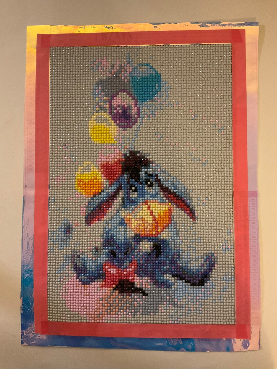 Completed Eeyore Diamond Art Canvas - Etsy