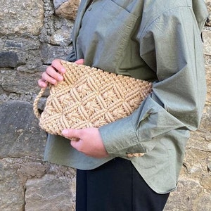 Macrame Camel Clutch /bohemian Handmade Camel Purse / Luxury Women's ...