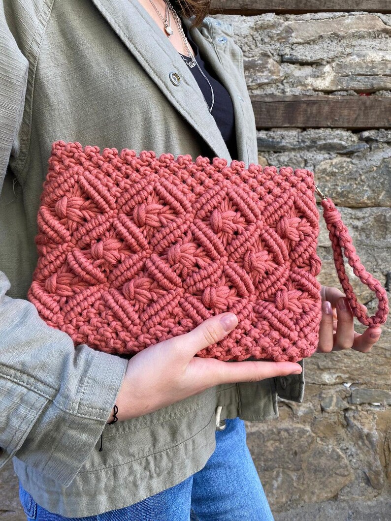 Boho Style Clutch Purse / Bohemian Macrame Clutch / Luxury Women's Bag ...