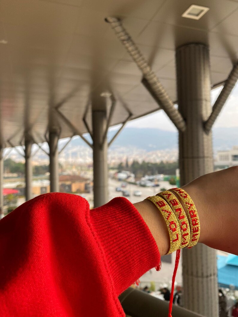 Personalized Motto Bracelets , Customizable Christmas Couple Bracelets ...