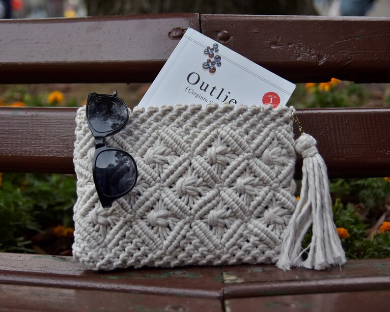 Bohemian Macrame Clutch Purse / Handmade Womens Bag / Custom Handbag - Etsy