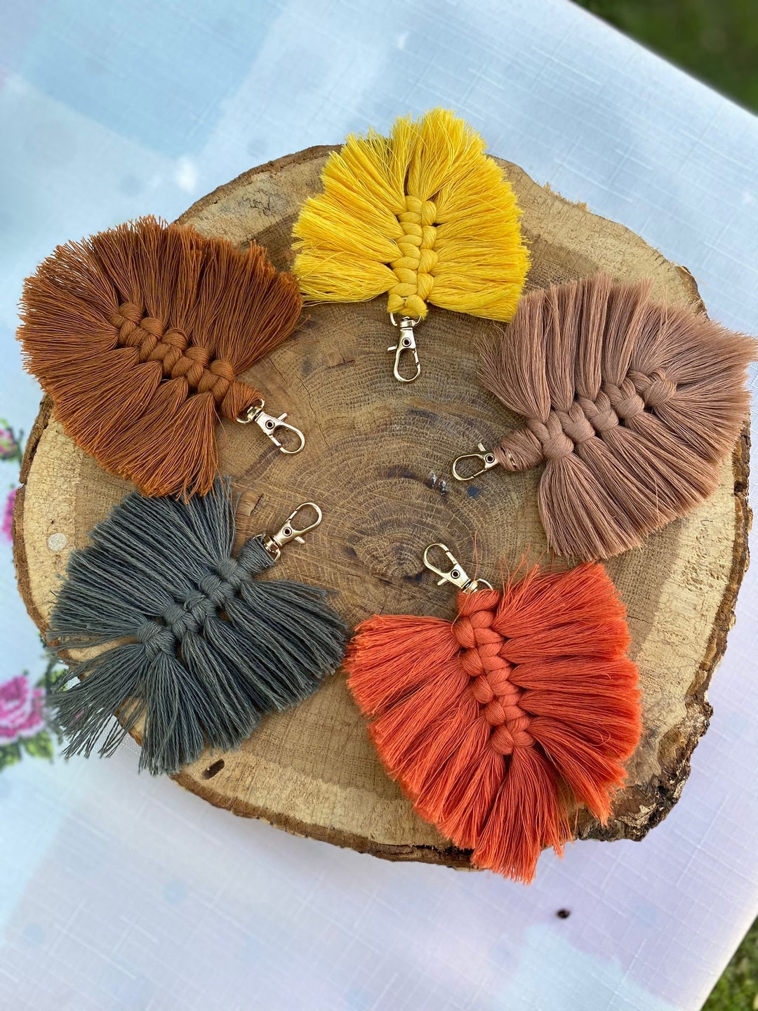 Macrame Feather PDF Pattern, DIY Macrame Leaf Macrame, Macrame Feather Keychain, PDF Keychain - Etsy