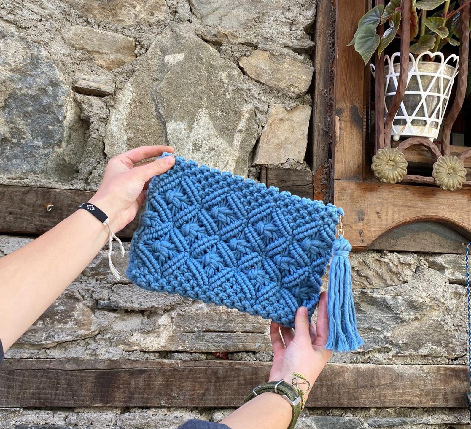 Macrame Camel Clutch /bohemian Handmade Camel Purse / Luxury Women's ...