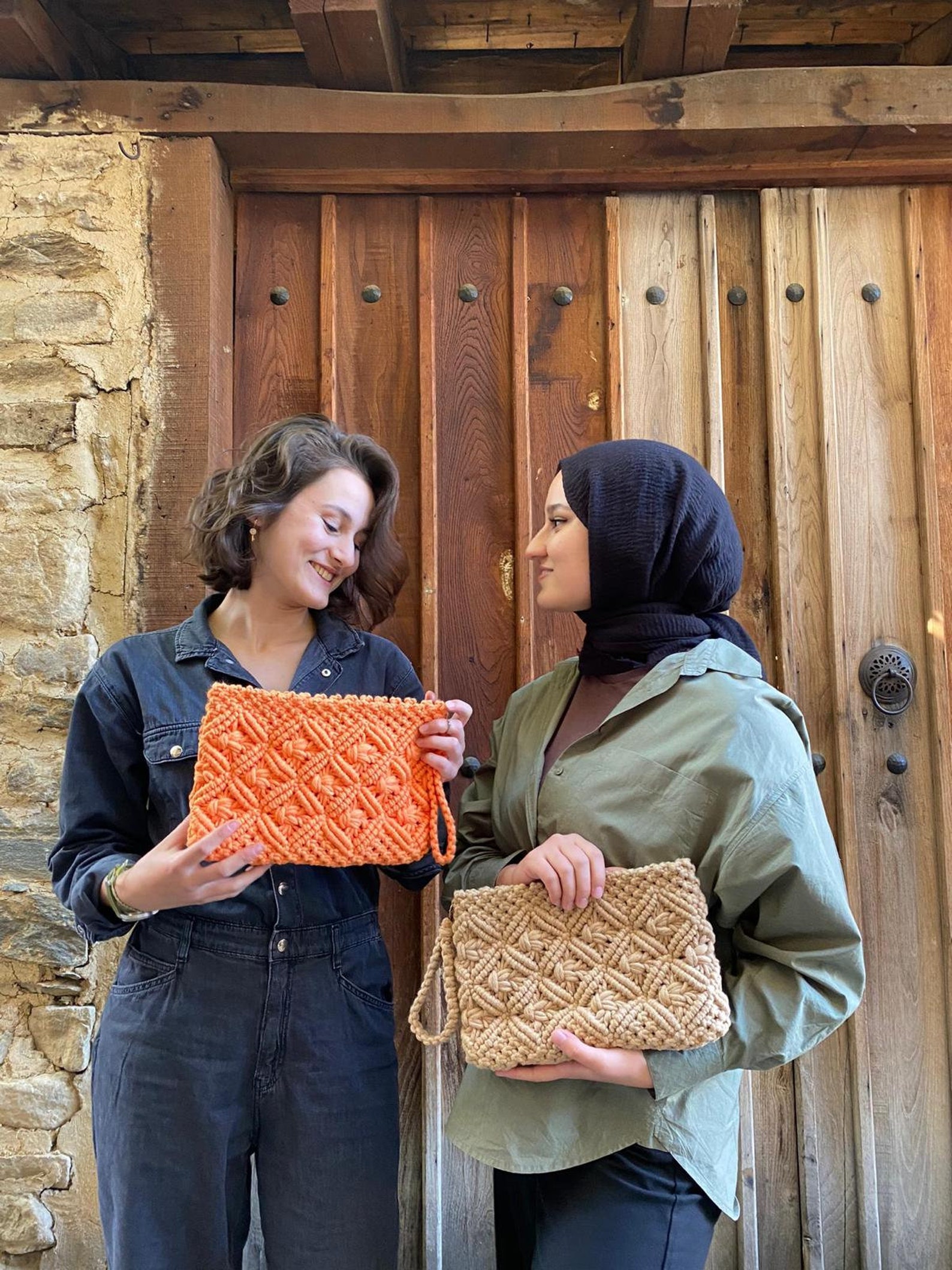 Macrame Camel Clutch /bohemian Handmade Camel Purse / Luxury Women's ...