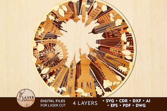 USA Multilayer Laser Cut File Cutting Template Mandala - Etsy