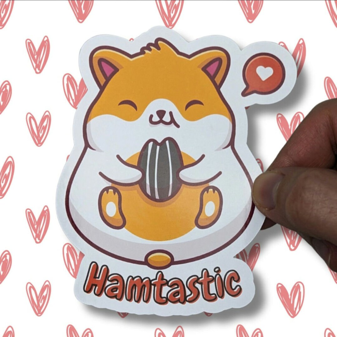 Large Hamster Sticker, Rodent Sticker, Pet Sticker, Cute Animal ...