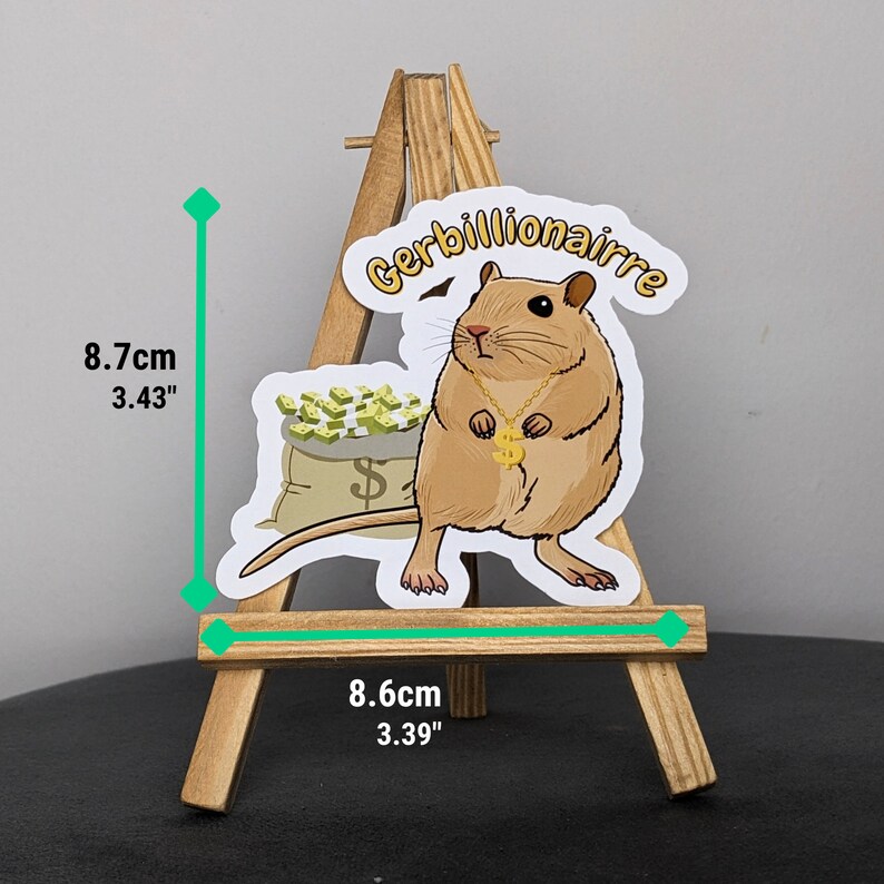 Large Gerbil Sticker, Rodent Sticker, Pet Sticker, Cute Animal Stickers ...