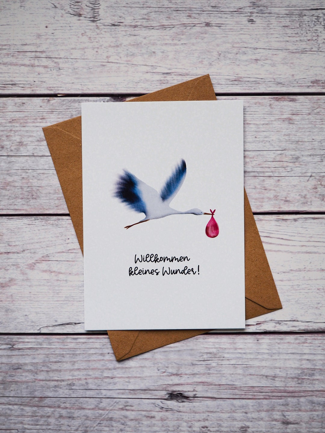 Birth Card welcome Little Miracle Baby Card Greeting Card A6 Postcard With Envelope - Etsy