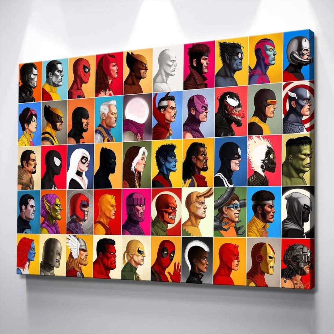 NFT Marvel Heroes Collection Wall Art Digital Print - Etsy