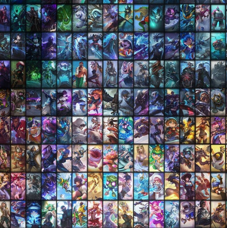 NFT League of Legends Whole Collection Skin Wall Art Digital Print ...
