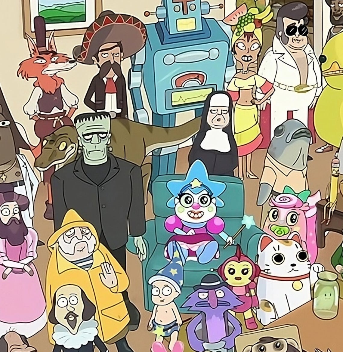 Rick and Morty All Characters Collection Wall Art Digital Print Poster ...
