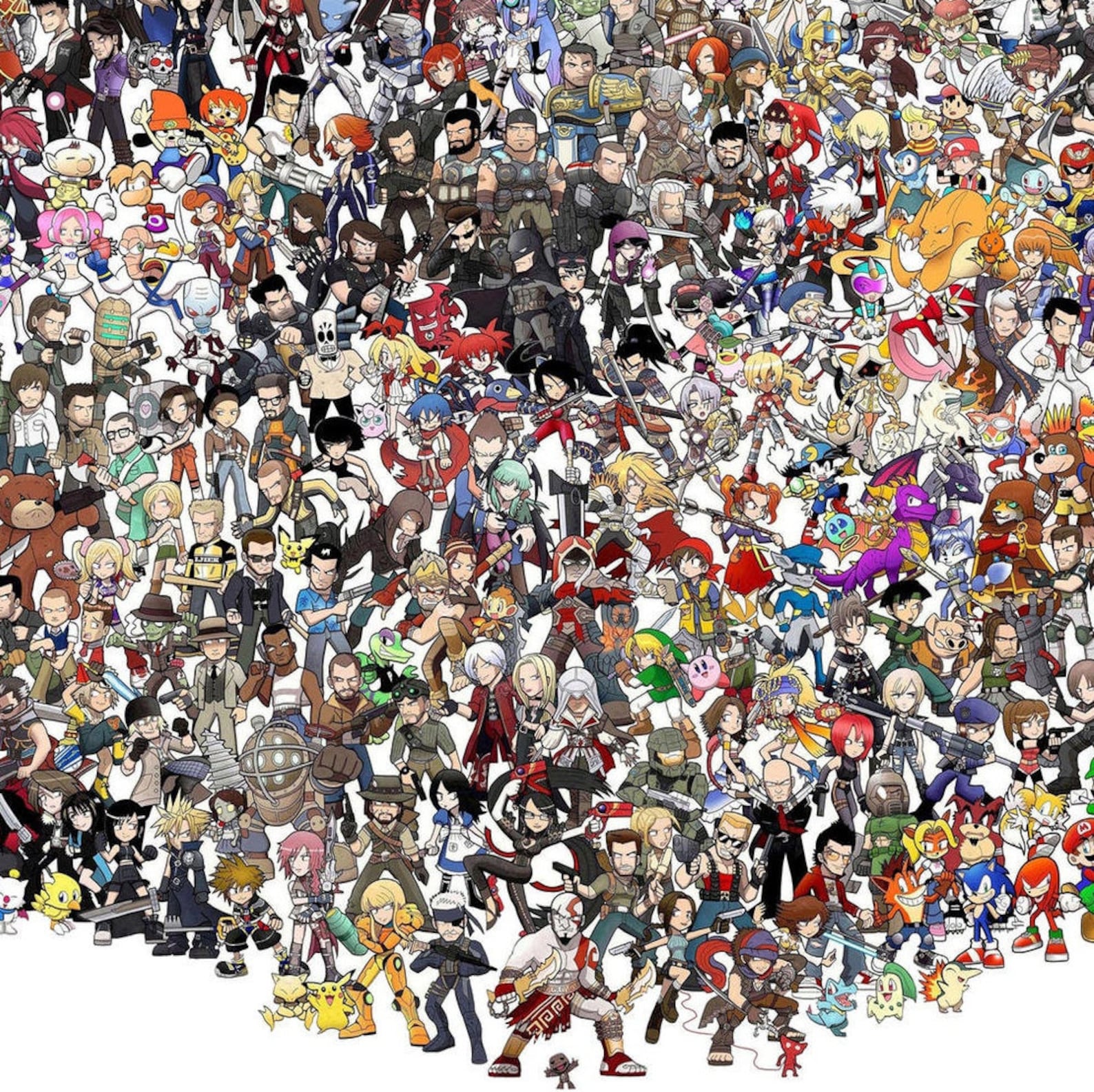 All Game Heroes Characters Collection Wall Art Digital Print Poster ...