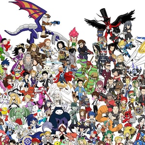 All Game Heroes Characters Collection Wall Art Digital Print Poster ...