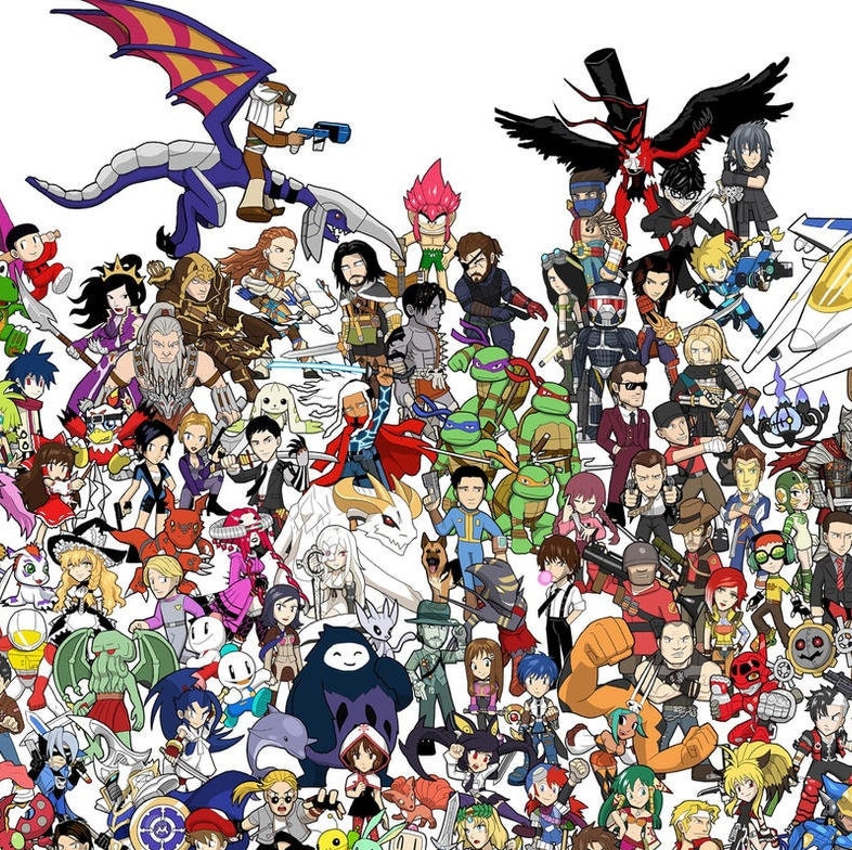 All Game Heroes Characters Collection Wall Art Digital Print Poster ...