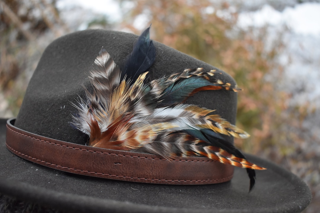 Hat Feathers for Men, Women, Unisex, Handmade, Western Style, Texas ...