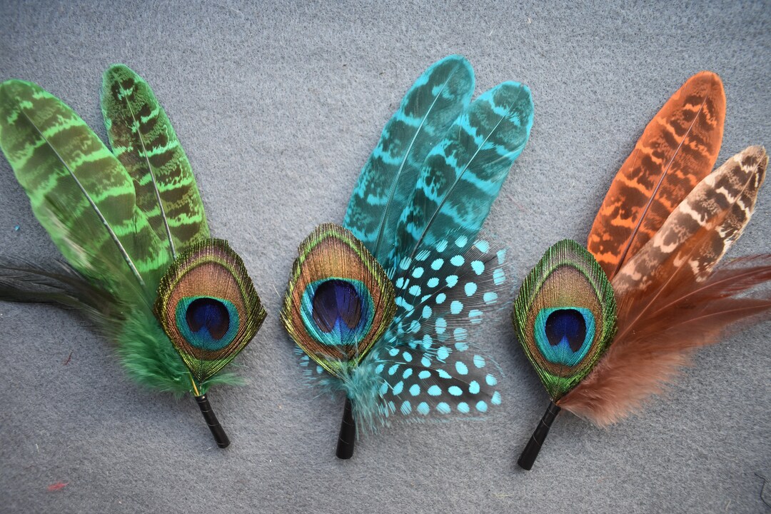 Hat Feathers for Men, Women, Unisex, Handmade, Western Style, Trilby ...