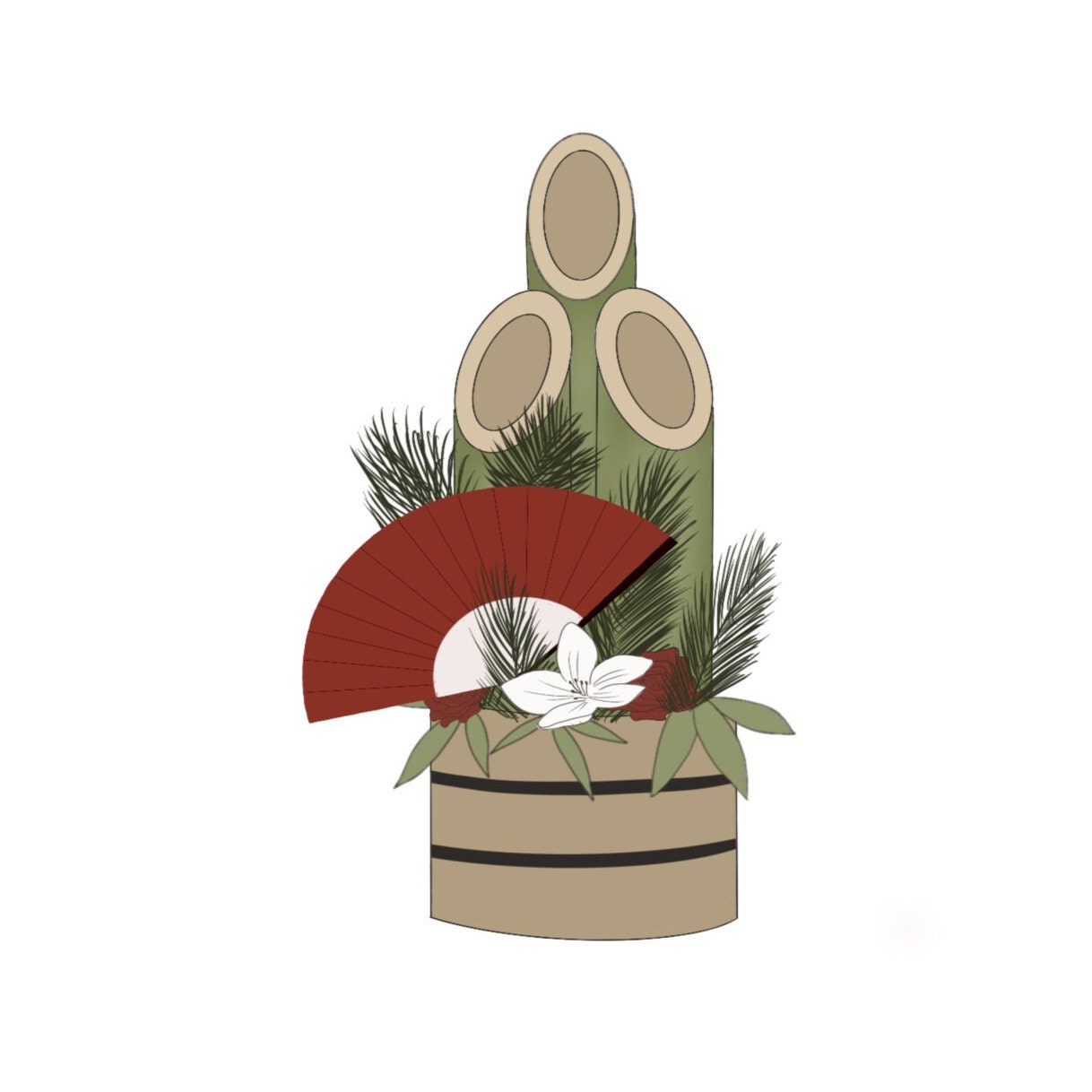 Kadomatsu Clipart Flowers
